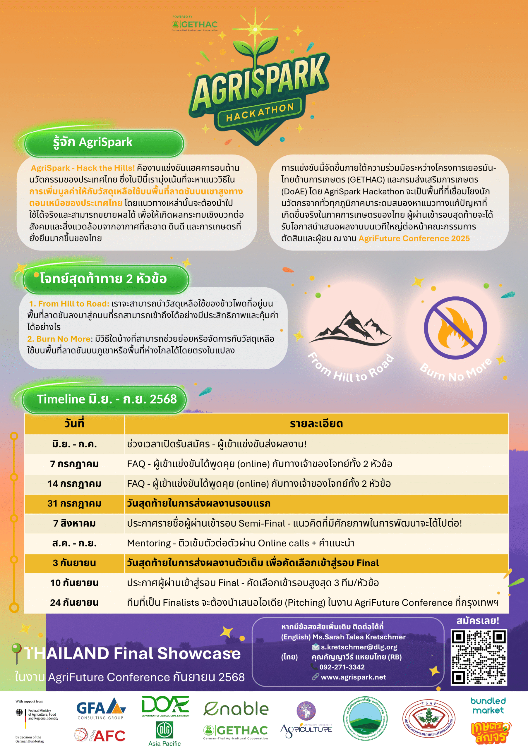 โอกาสสำหรับทุกคน การแข่งขัน AgriSpark Hackathon 2025: Hack the Hills! ด้านนวัตกรรมการเกษตร พร้อม ...